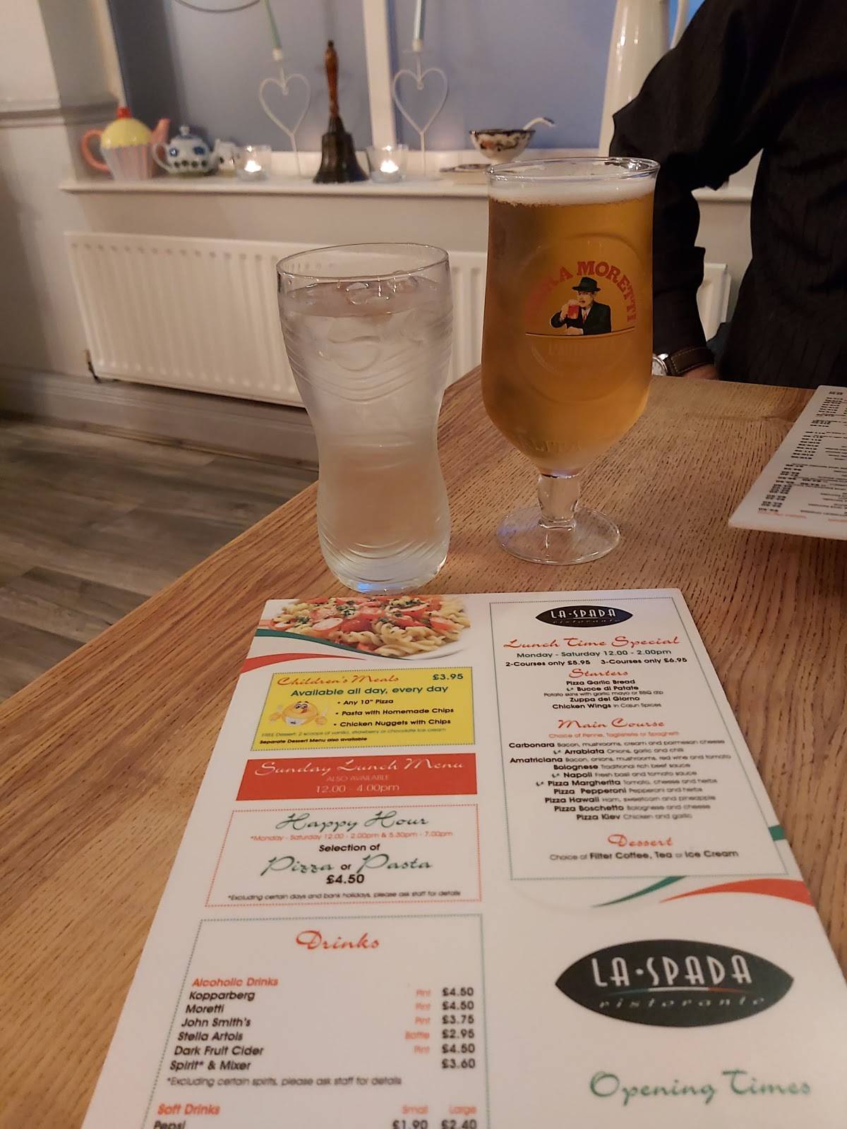Carta del restaurante La Spada Ristorante, Durham