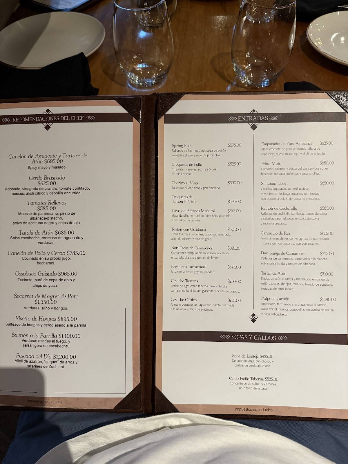 Menu at La Taberna de Pepe restaurant, Santiago De Los Caballeros