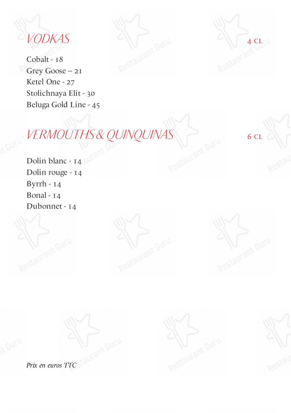 Menu at La Tour d'Argent restaurant, Paris, 15 Quai de la Tournelle