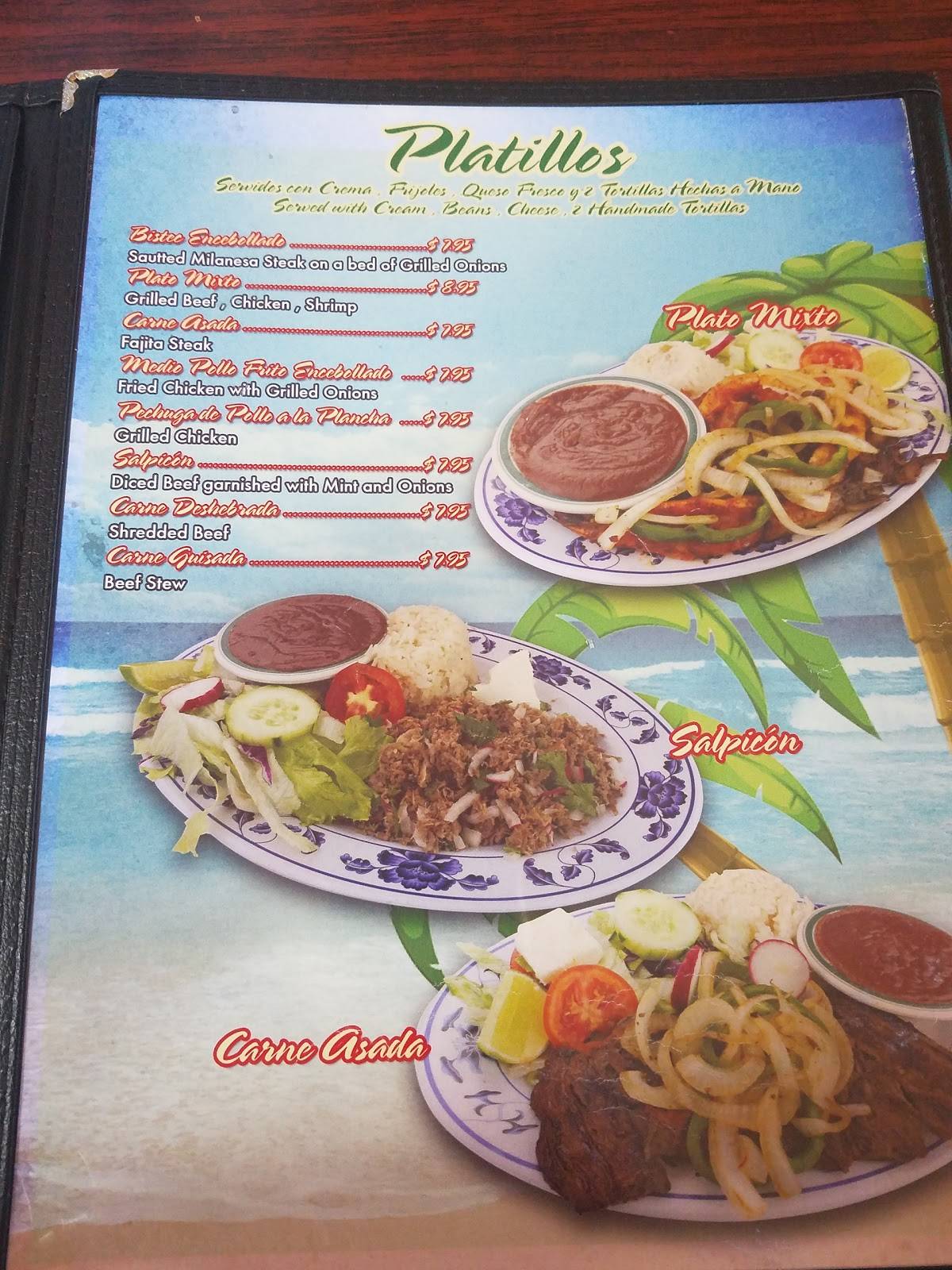 Menu at La Union restaurant, Houston, Wilcrest Dr