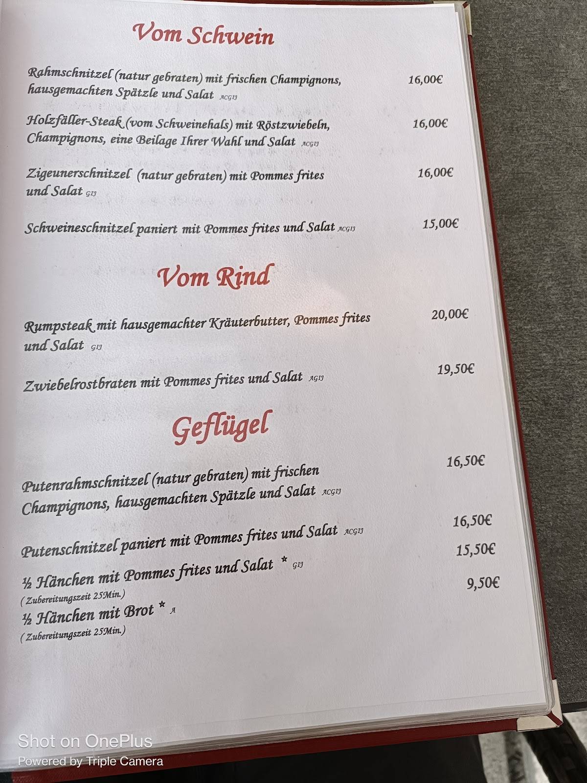 Speisekarte von Landgasthof Engel restaurant, Owingen