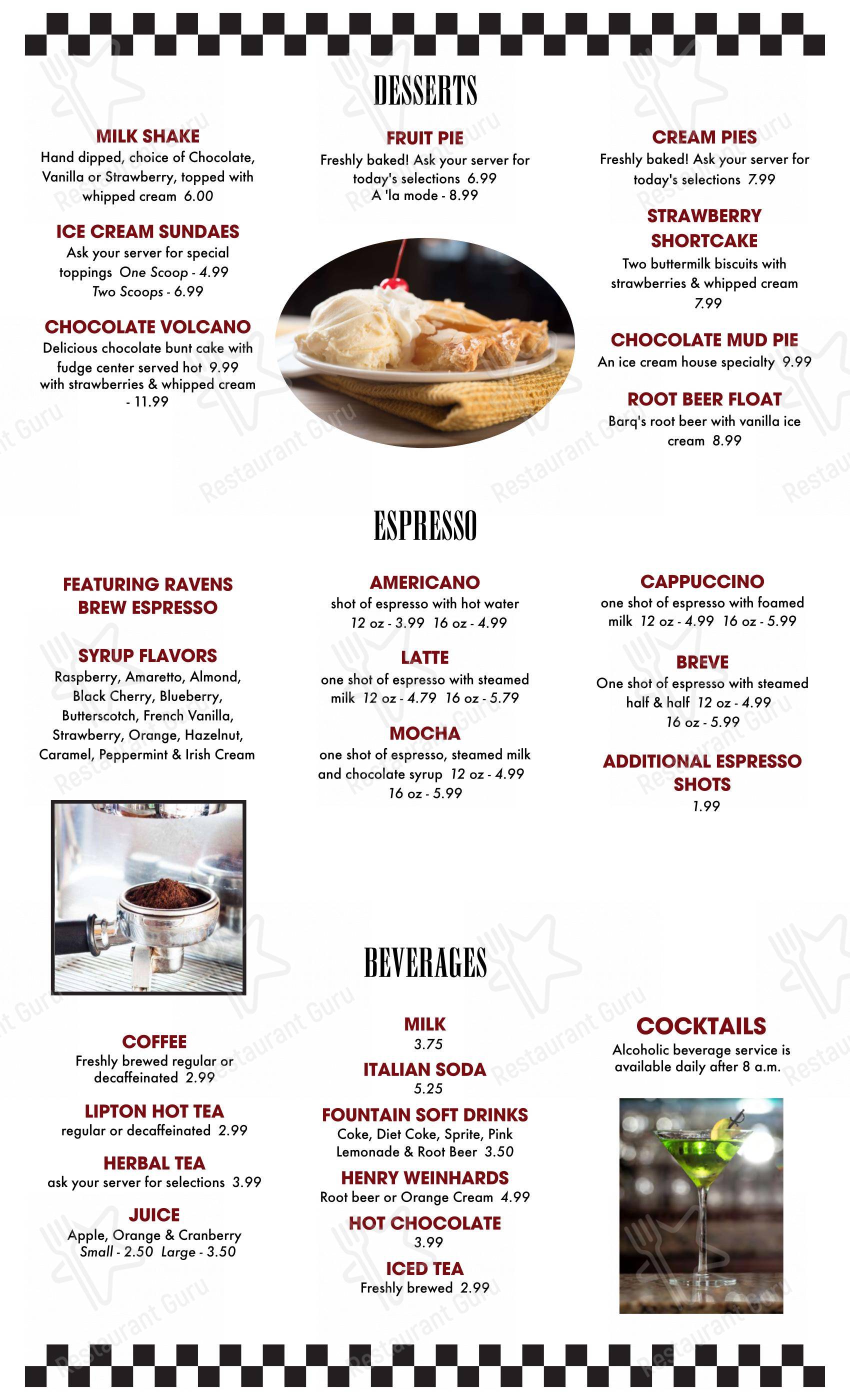 Menu at Landing Restaurant, Ketchikan