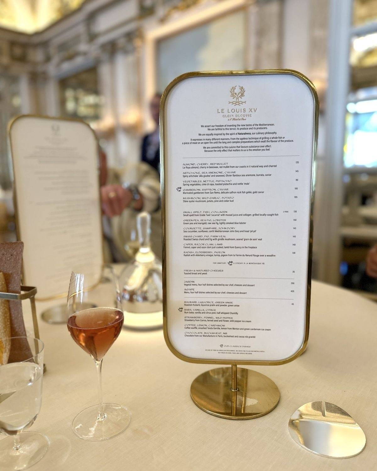 Menu at Le Louis XV - Alain Ducasse à l'Hôtel de Paris restaurant ...