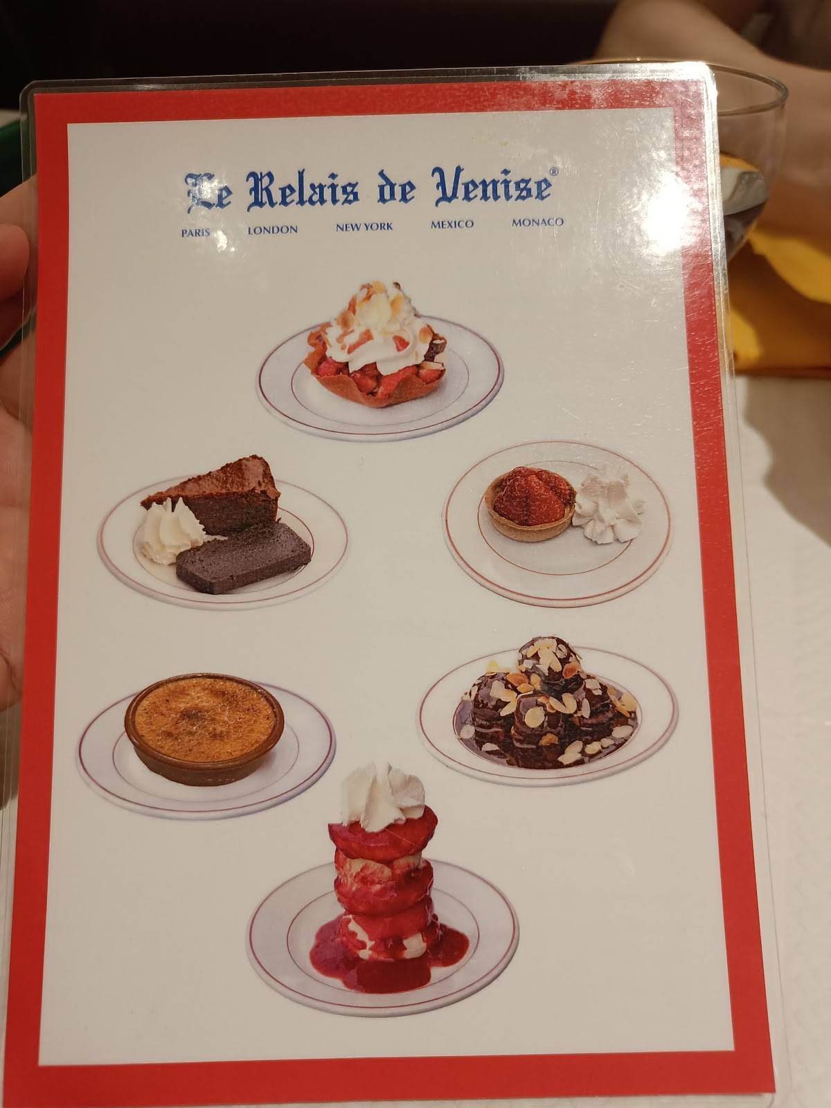 Menu at Le Relais de Venise l'Entrecôte restaurant, London, 5 ...