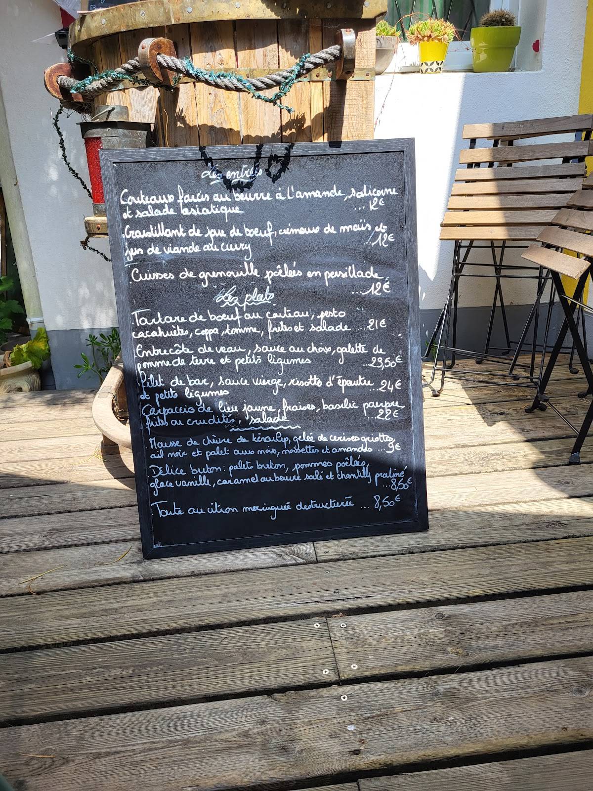 Menu au Le Suet' restaurant, Locmaria