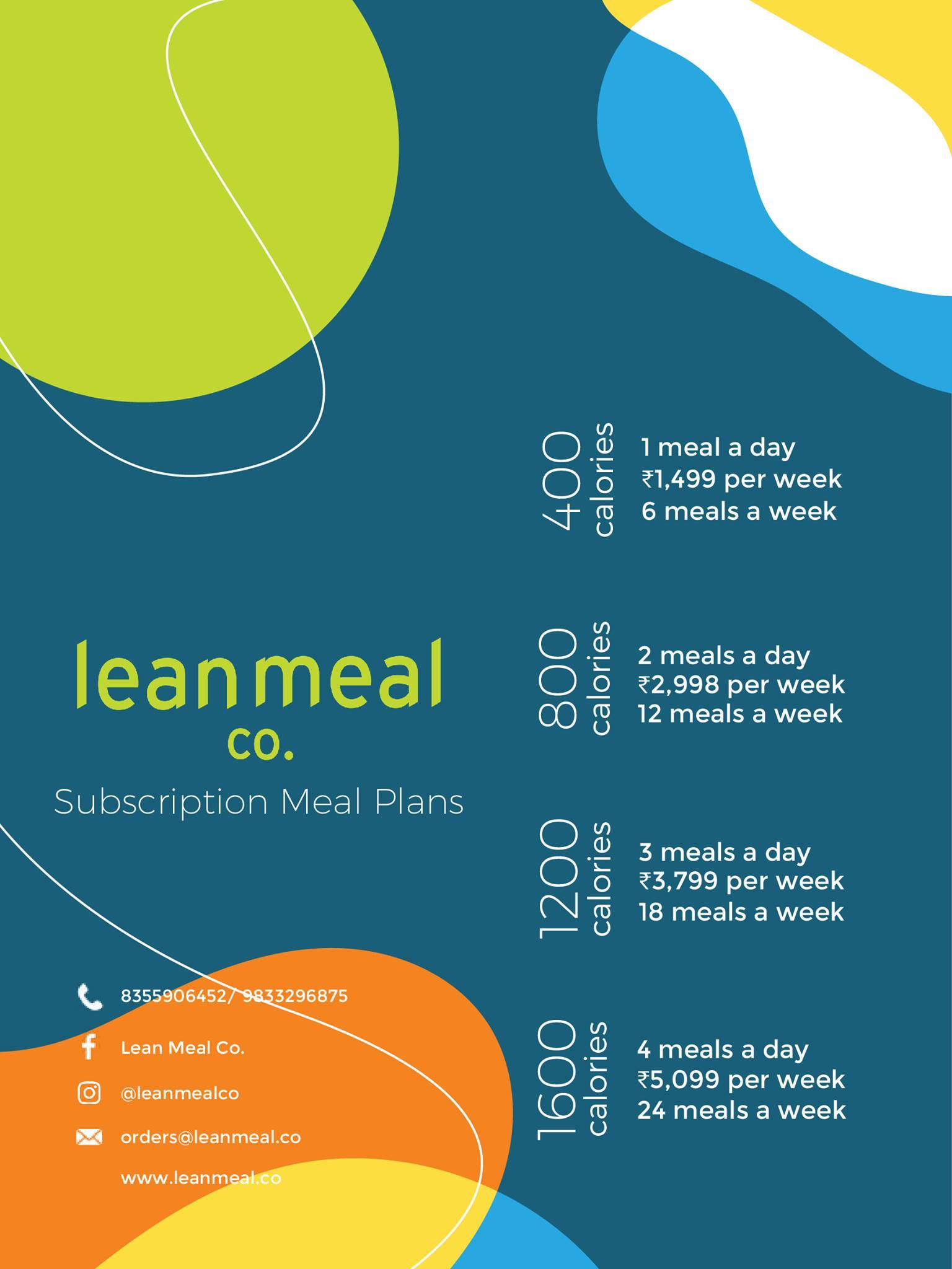 Menu at Lean Meal Co., Mumbai, 3RWR+835