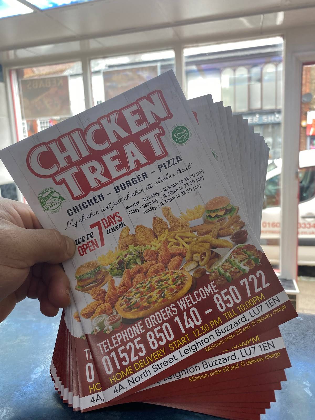 Menu at Chicken Treat fast food, Leighton Buzzard, 4A North St