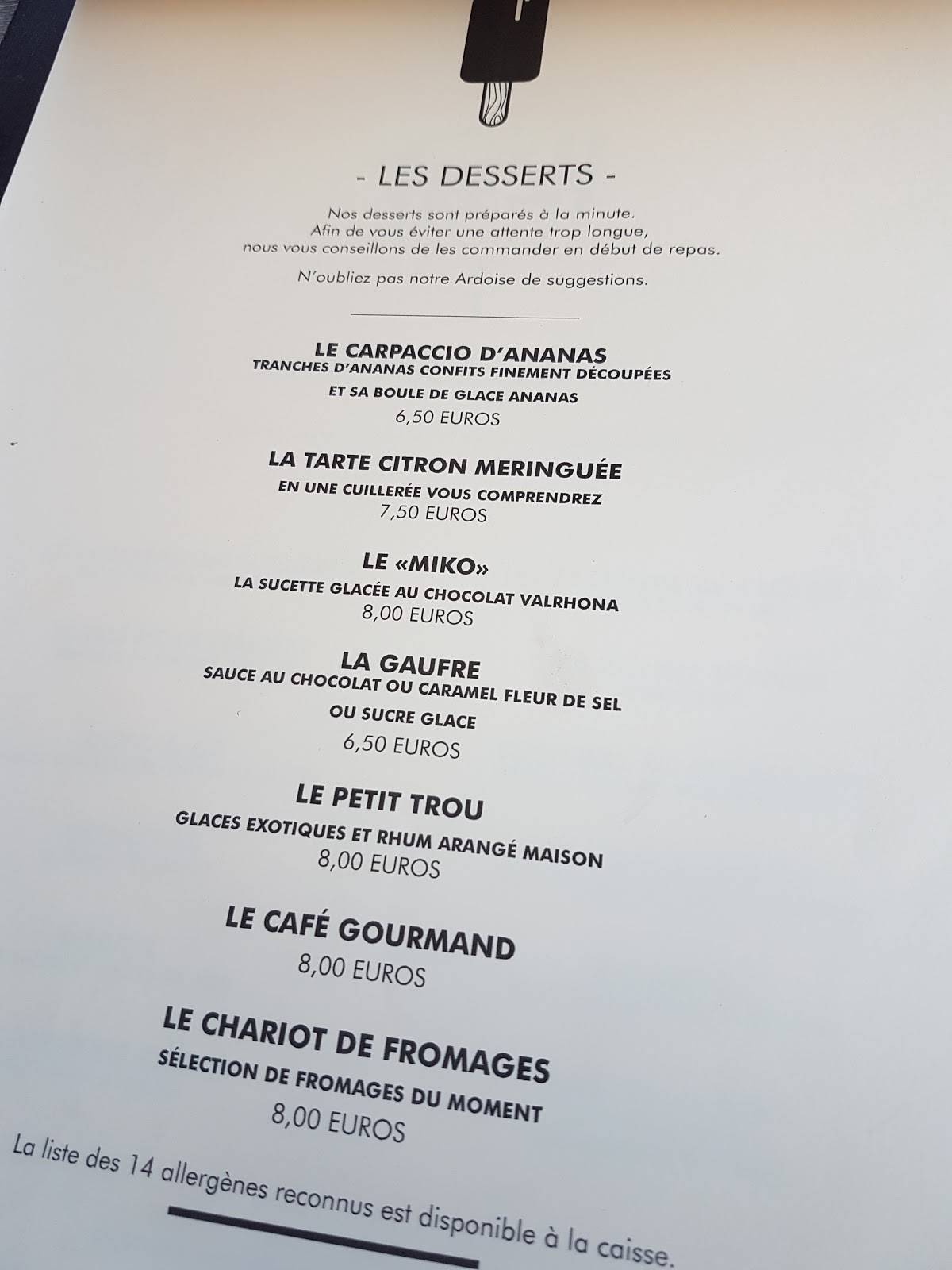 Menu au Les Planches Niort pub et bar, Niort