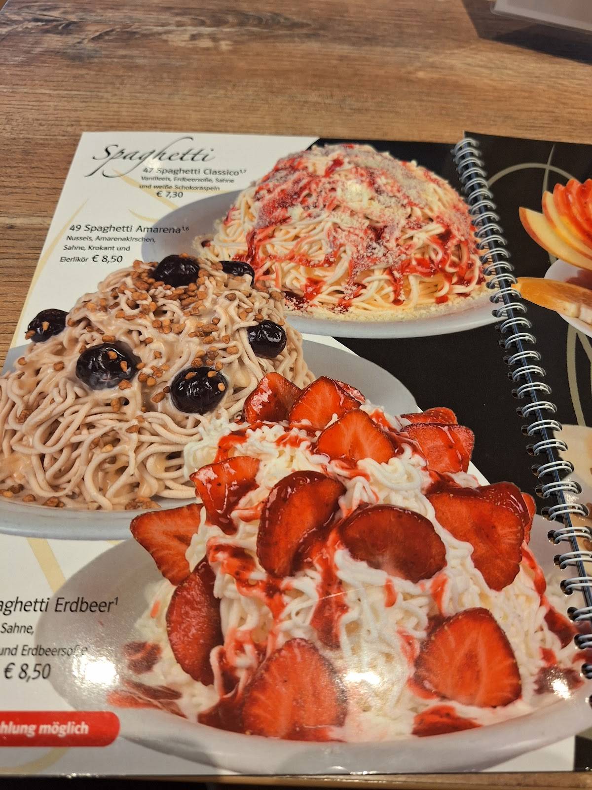 Speisekarte von Eiscafé Minini Die Luminaden Leverkusen cafe ...