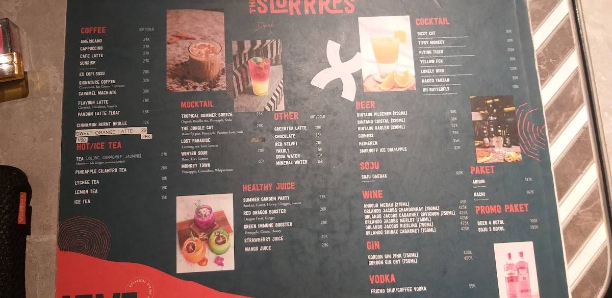 Menu at Lexi The Flying Tiger restaurant, Bandung