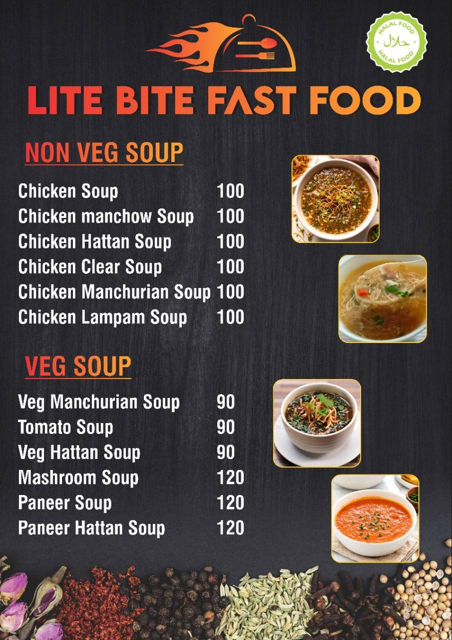 Menu at Lite Bite Fast Food, Hyderabad