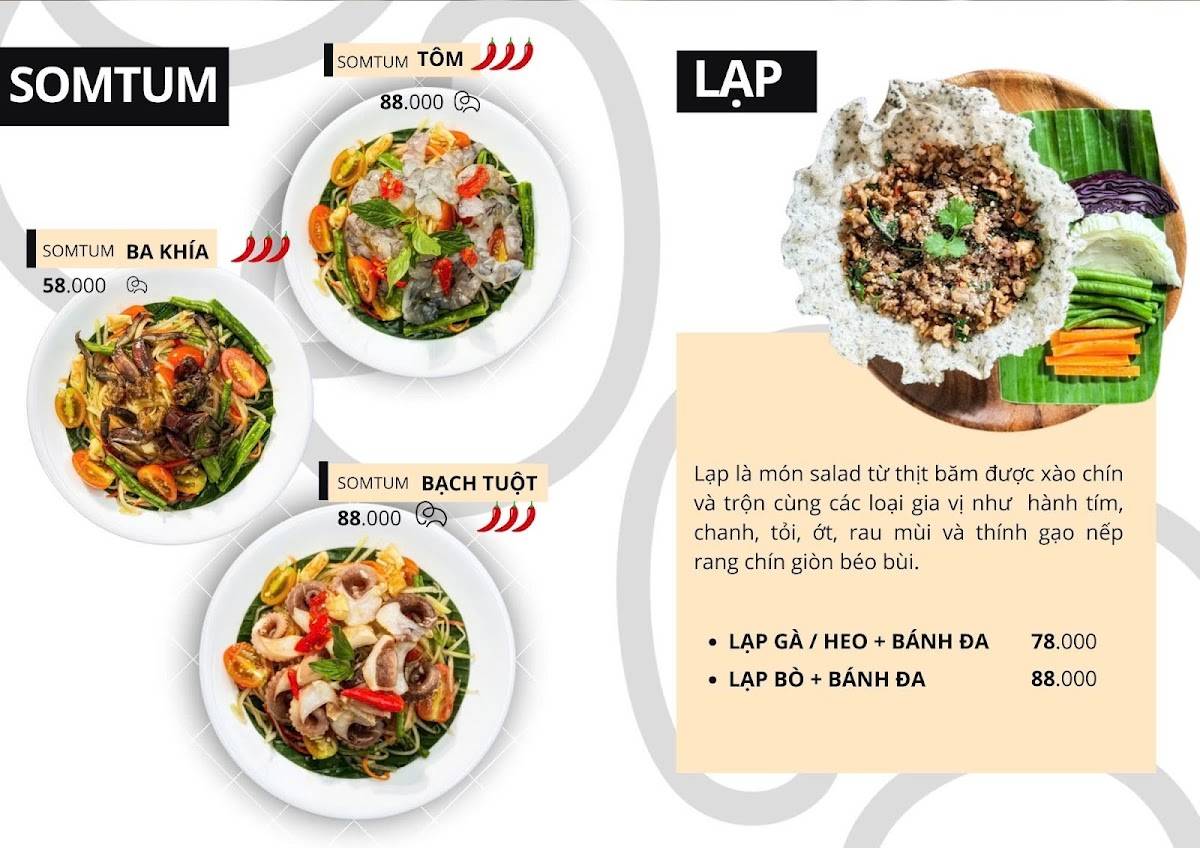 Carta del restaurante Little Chiang Mai - Góc Thái Bông Sao, Ciudad Ho ...