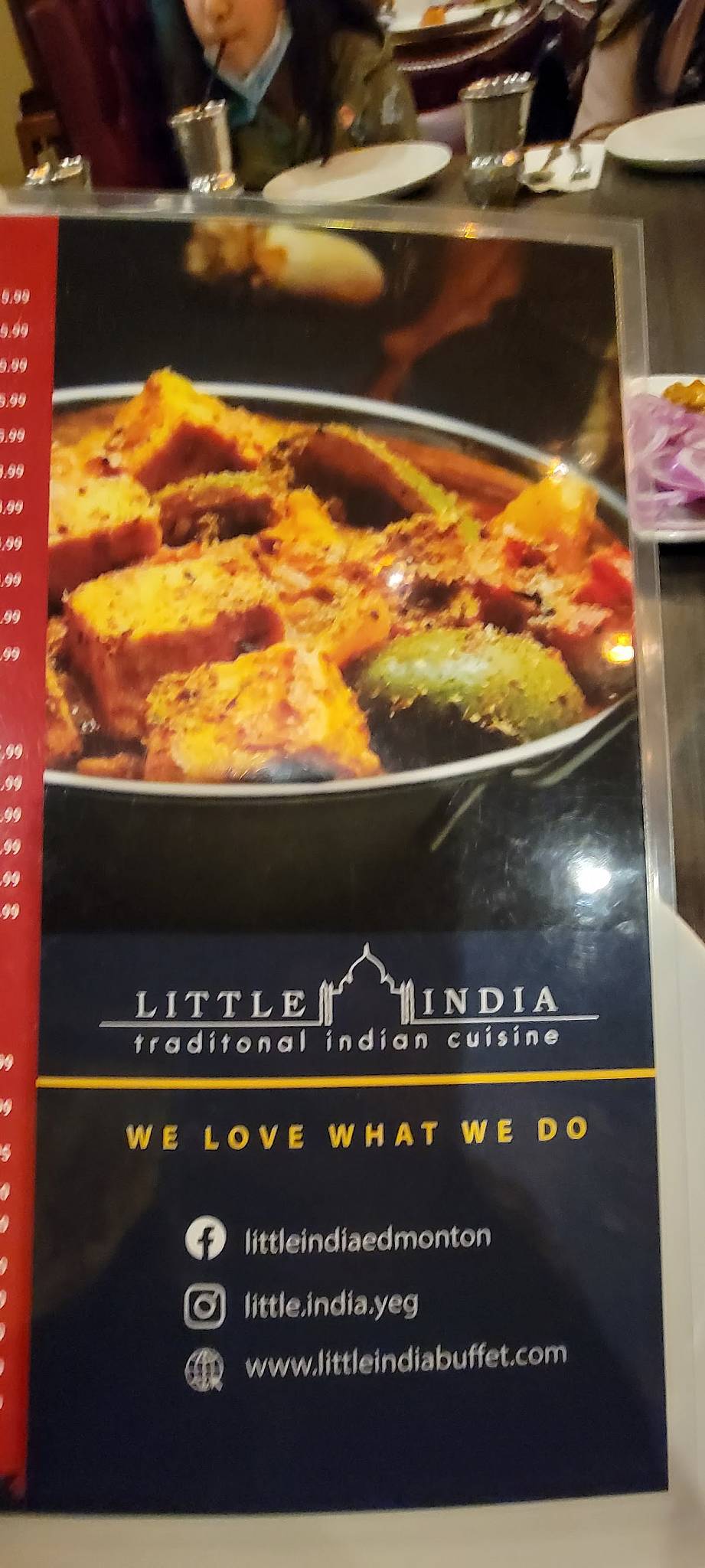 Menu at Little India Restaurant, Voted Best Indian, Buffet, Dine-in ...