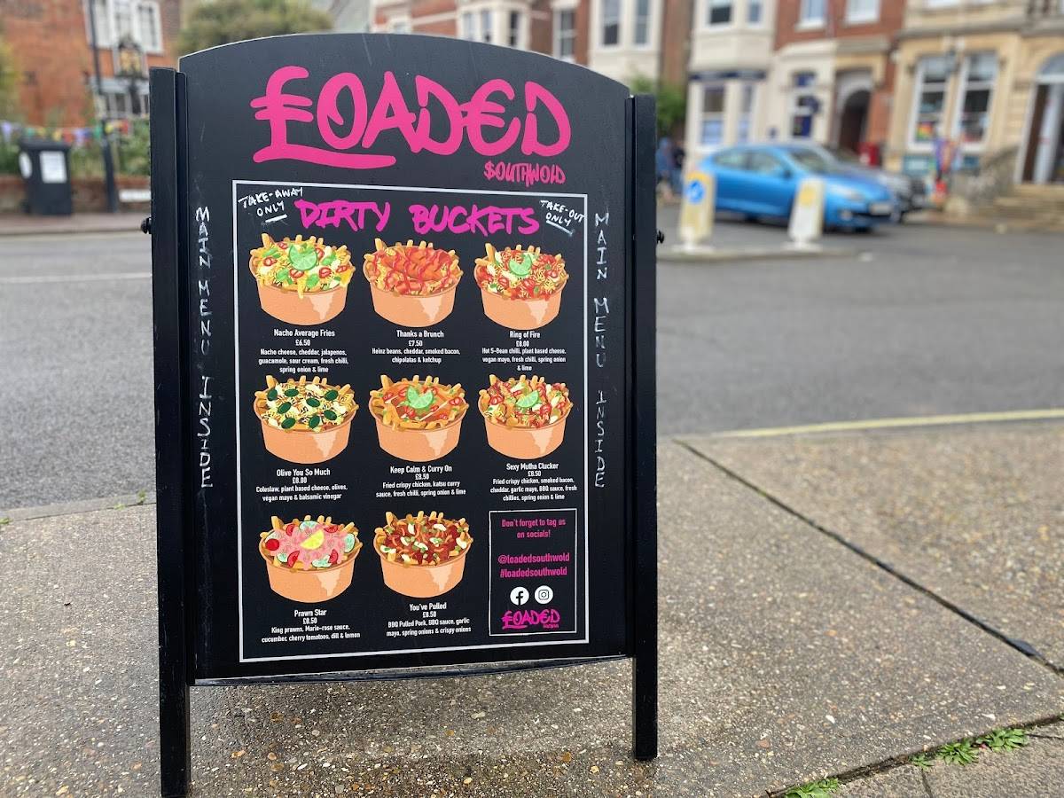 Menu at Loaded Southwold Ltd restaurant, Southwold