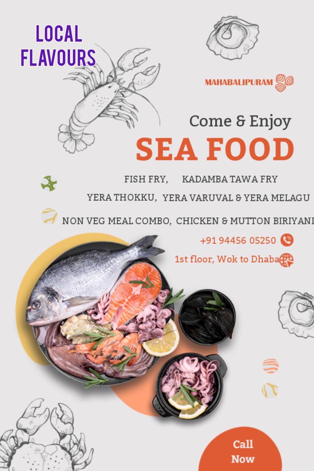 Menu at Local flavours by Wok to Dhaba, Mahabalipuram, Wok To Dhaba ...