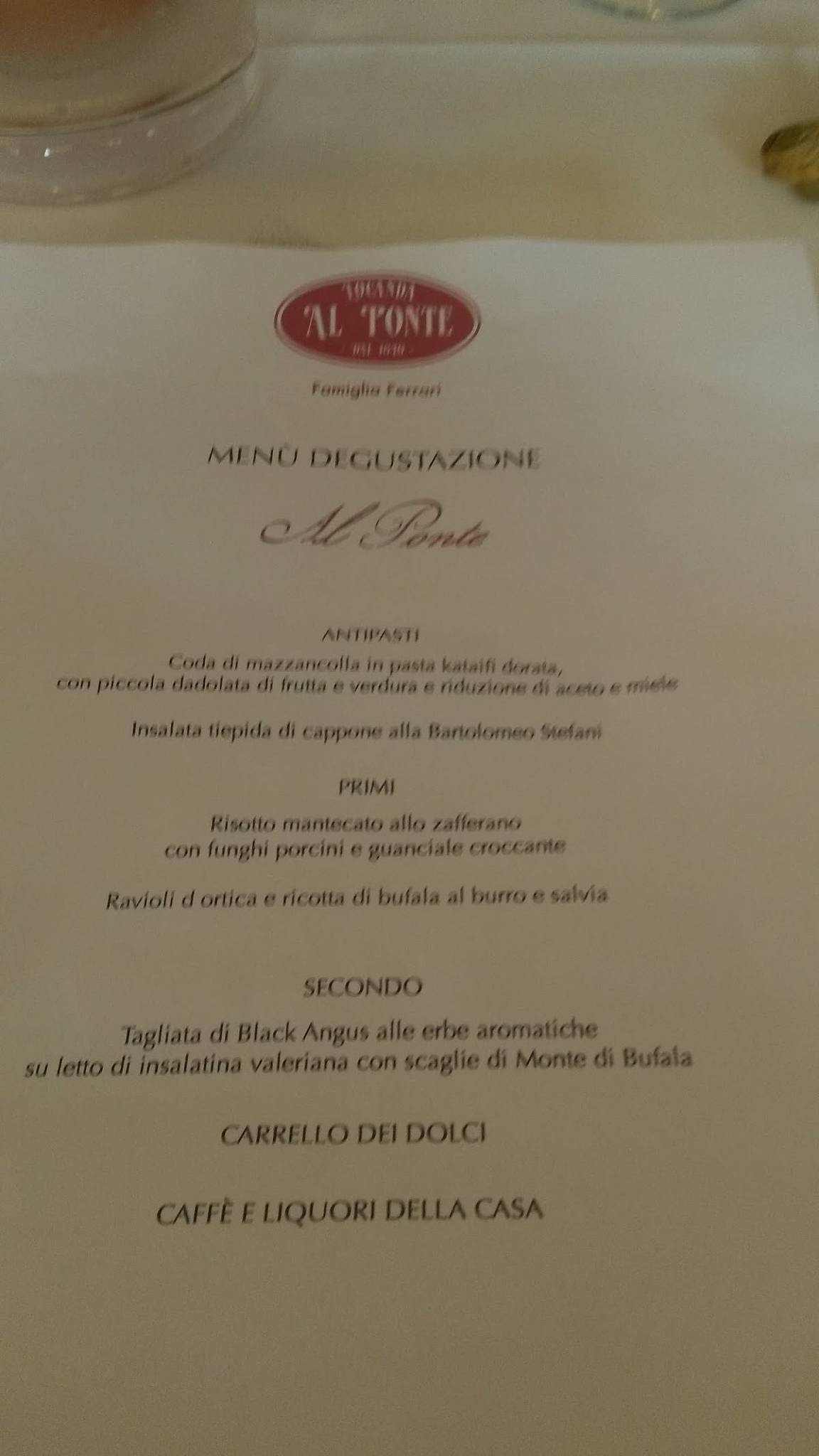 Menu da Locanda Al Ponte ristorante, Goito