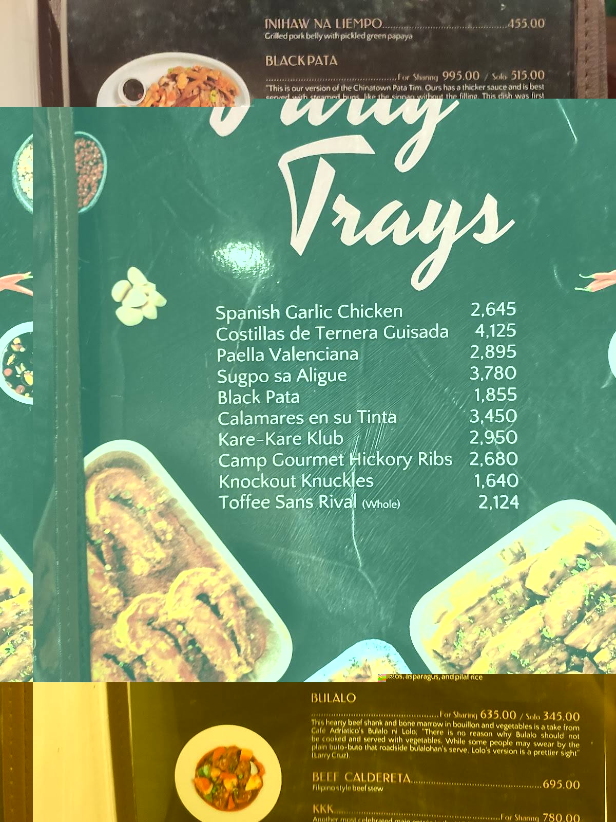 Menu at Lorenzo's Way restaurant, Taguig, 2nd Level
