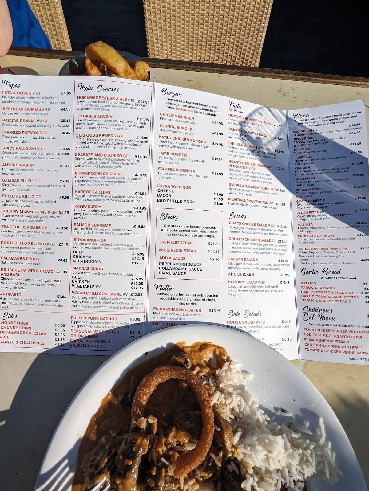 Menu at Lounge Bar & Grill, Hull
