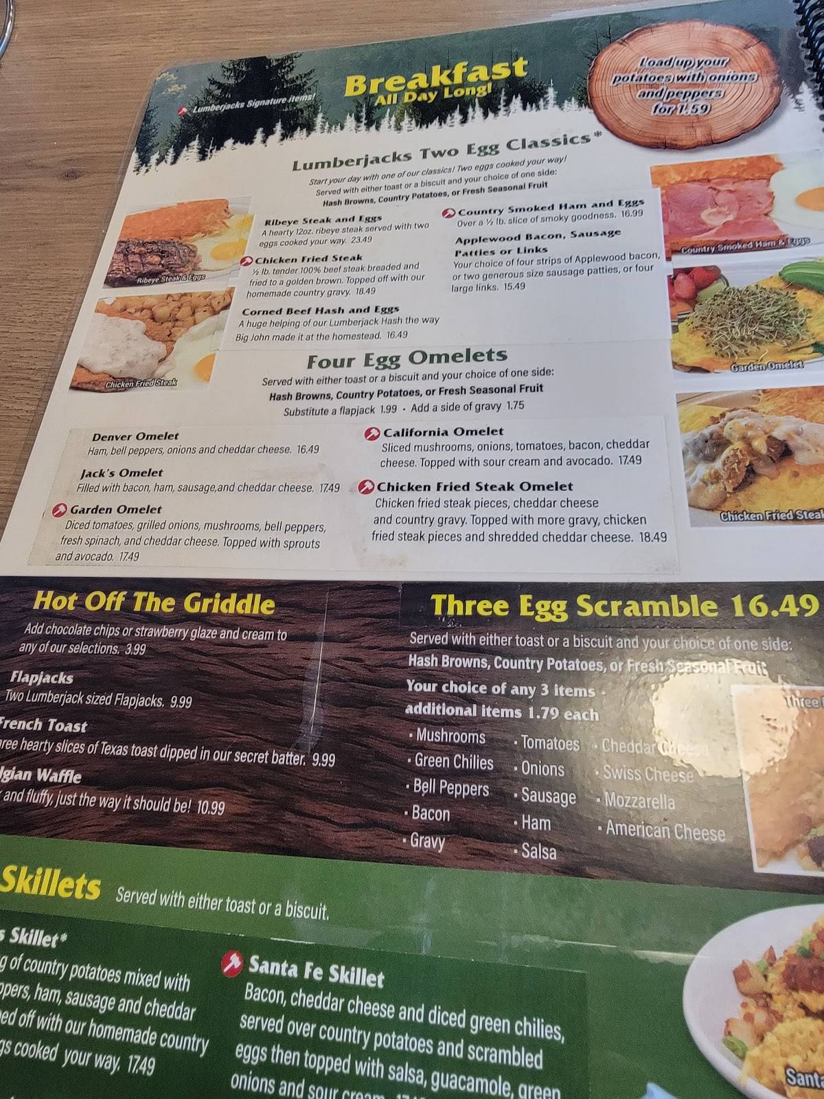 Menu at Lumberjack's Restaurant - Yuba City, Yuba City