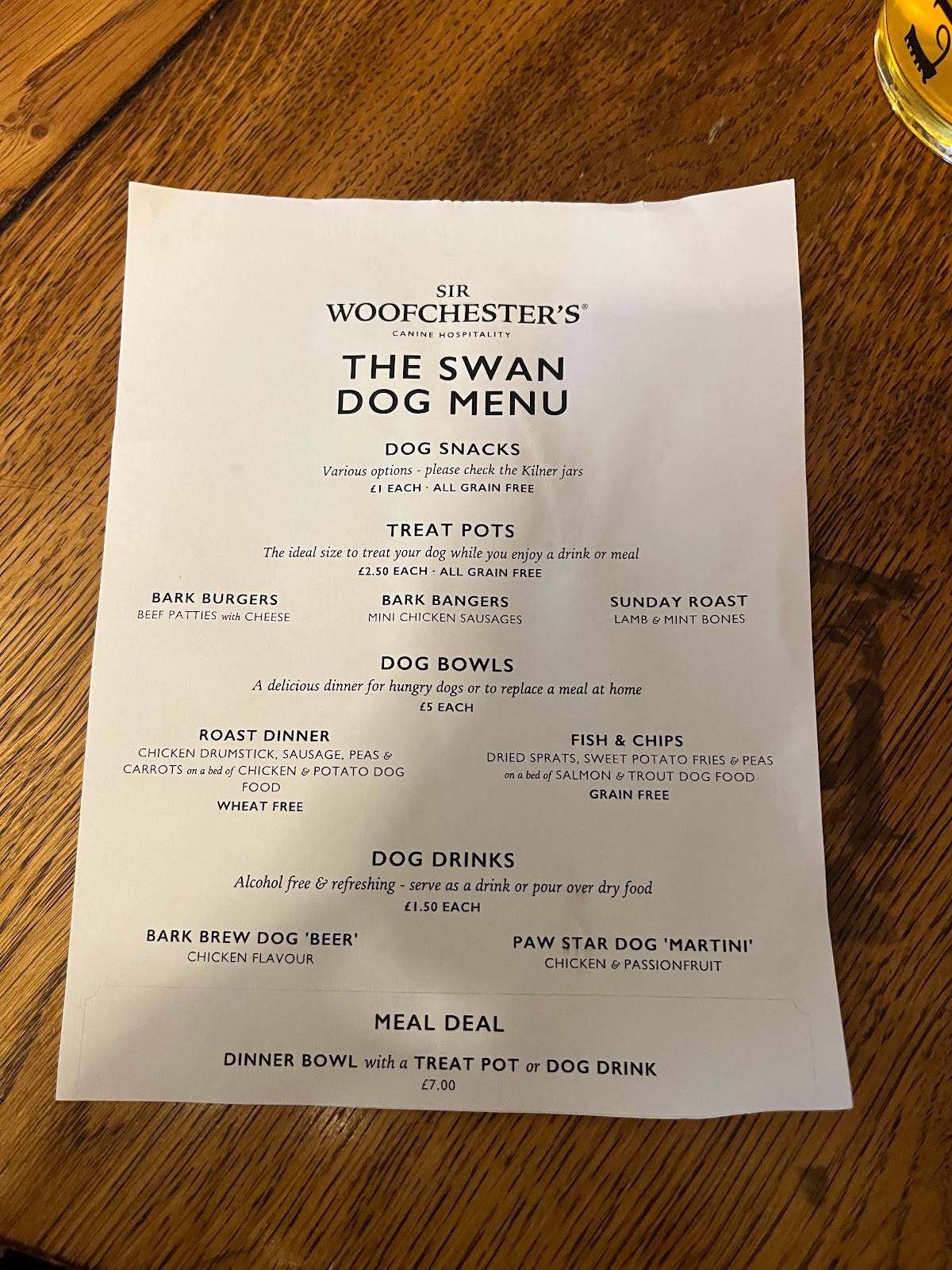 Menu at The Swan Lyndhurst pub & bar, Lyndhurst