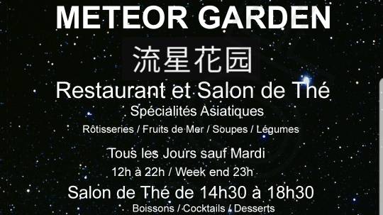 Menu at METEOR GARDEN restaurant, Paris