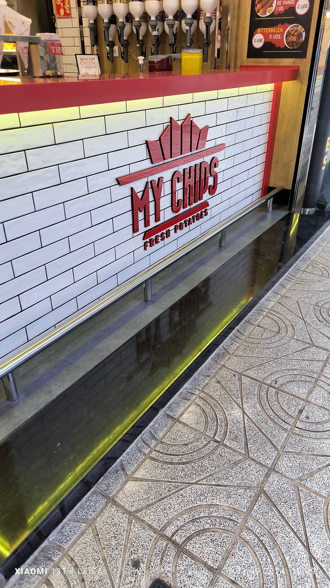 Menu at MY CHIPS restaurant, Benidorm, Av. del Mediterráneo
