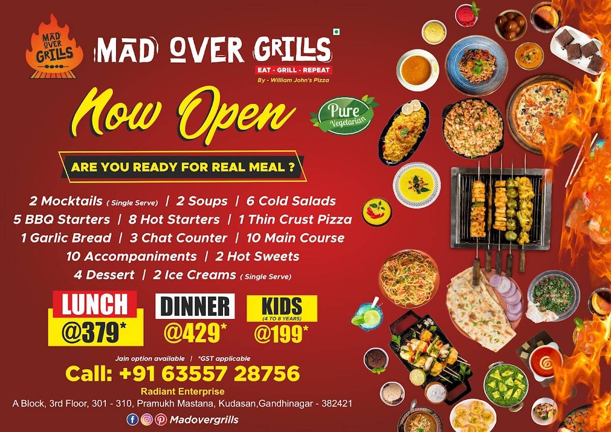 Menu at MAD OVER GRILLS, Gandhinagar