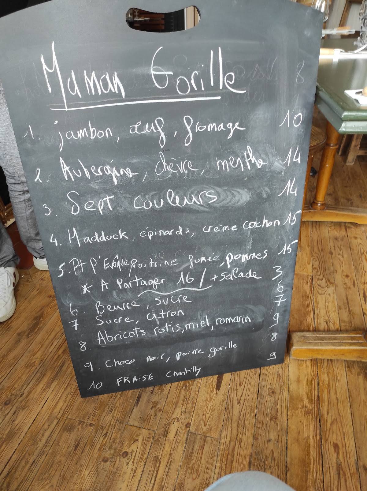 Menu au Maman Gorille, Honfleur