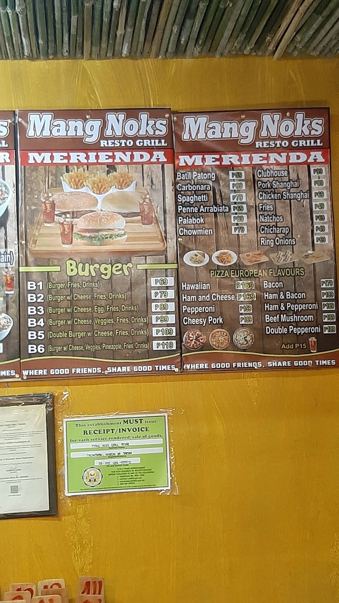 Menu at Mang Noks Resto Grill restaurant, Allacapan