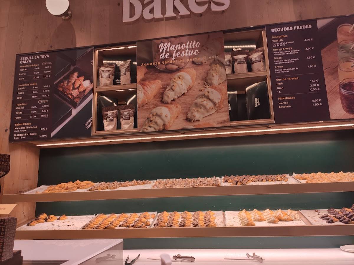 Carta del café Manolo Bakes, Barcelona, C.C. Westfield Glories
