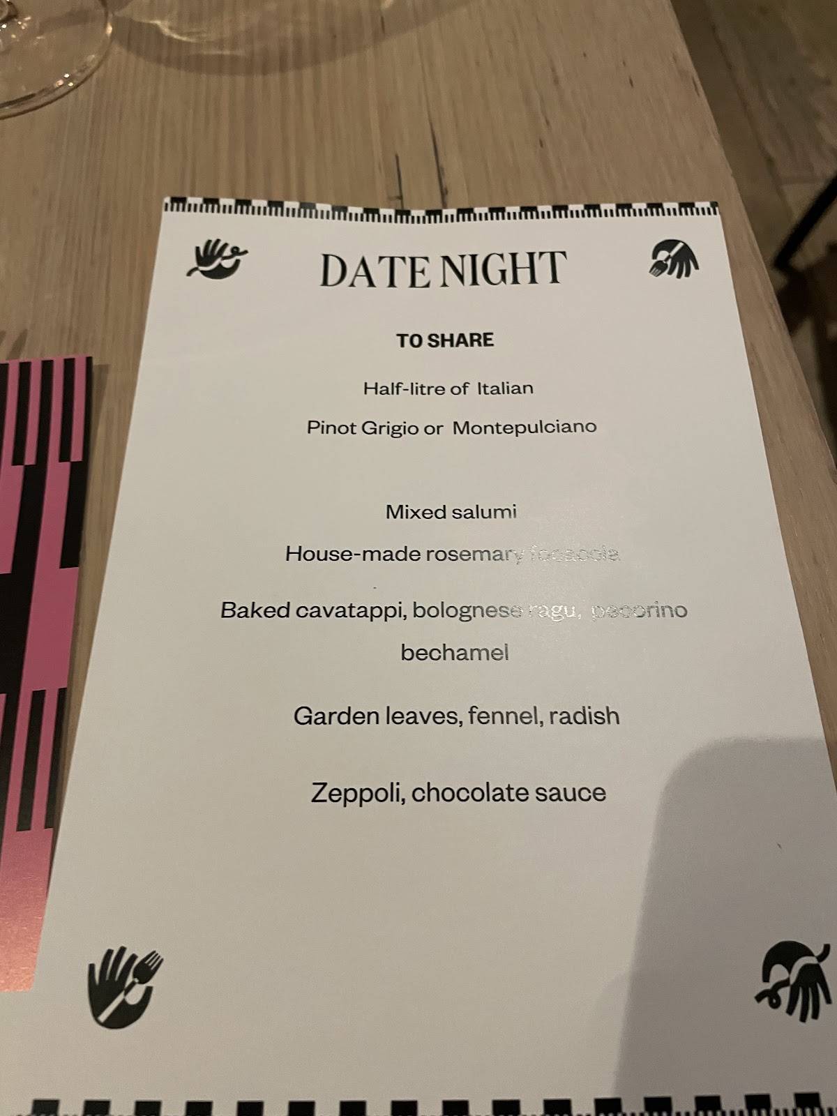 Menu at Marameo restaurant, Melbourne, 6 Russell Pl