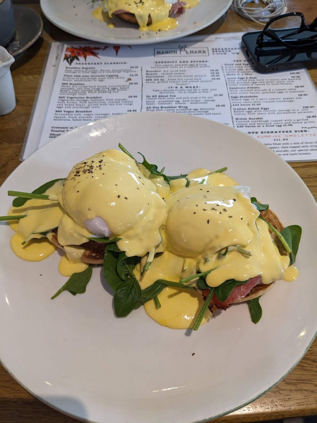 Menu at The March Hare cafe, Market Rasen