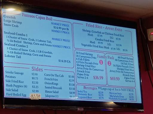 Menu at Marina Seafood Kitchen - Fuqua restaurant, Houston