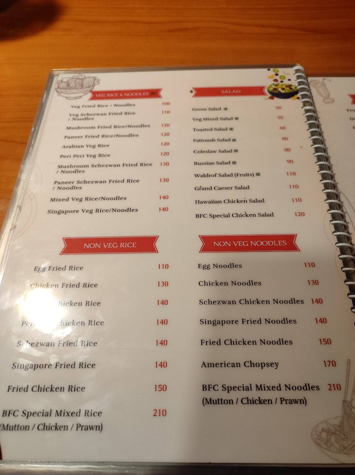 Menu at BANU FOOD COURT (BFC), Marthandam