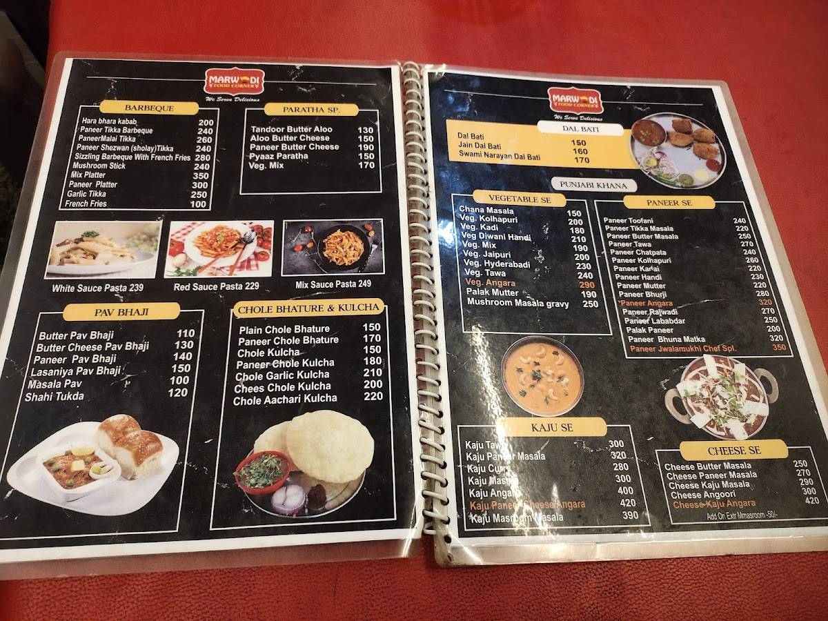 Menu at Marwadi Food Corner - Valsad, Valsad