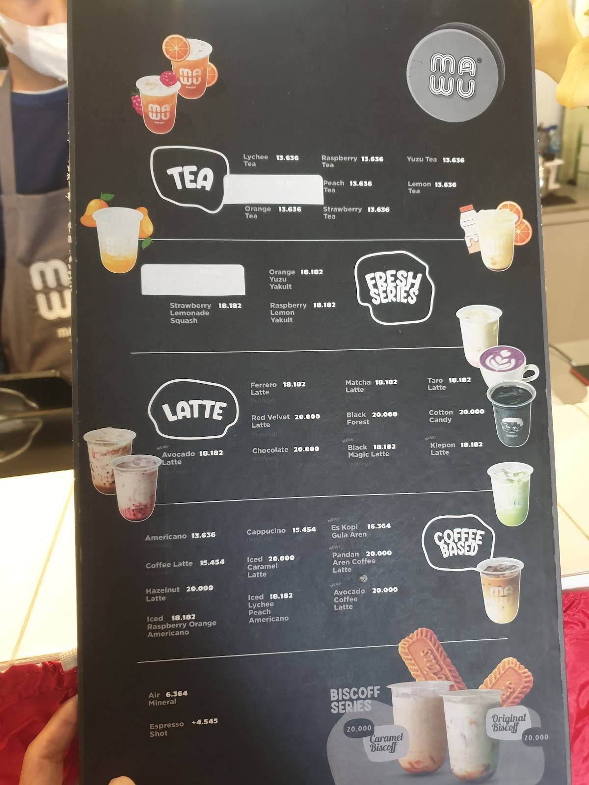 Menu at Mawu Cafe, Surabaya