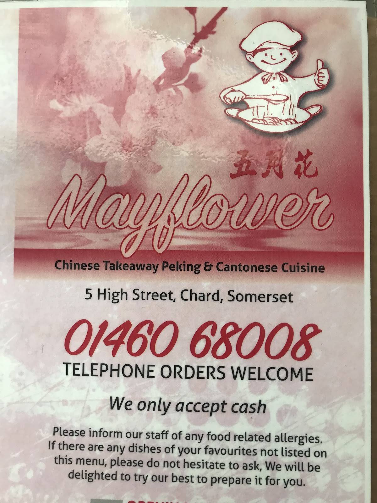 Menu at Mayflower chinese Takeaway fast food, Chard