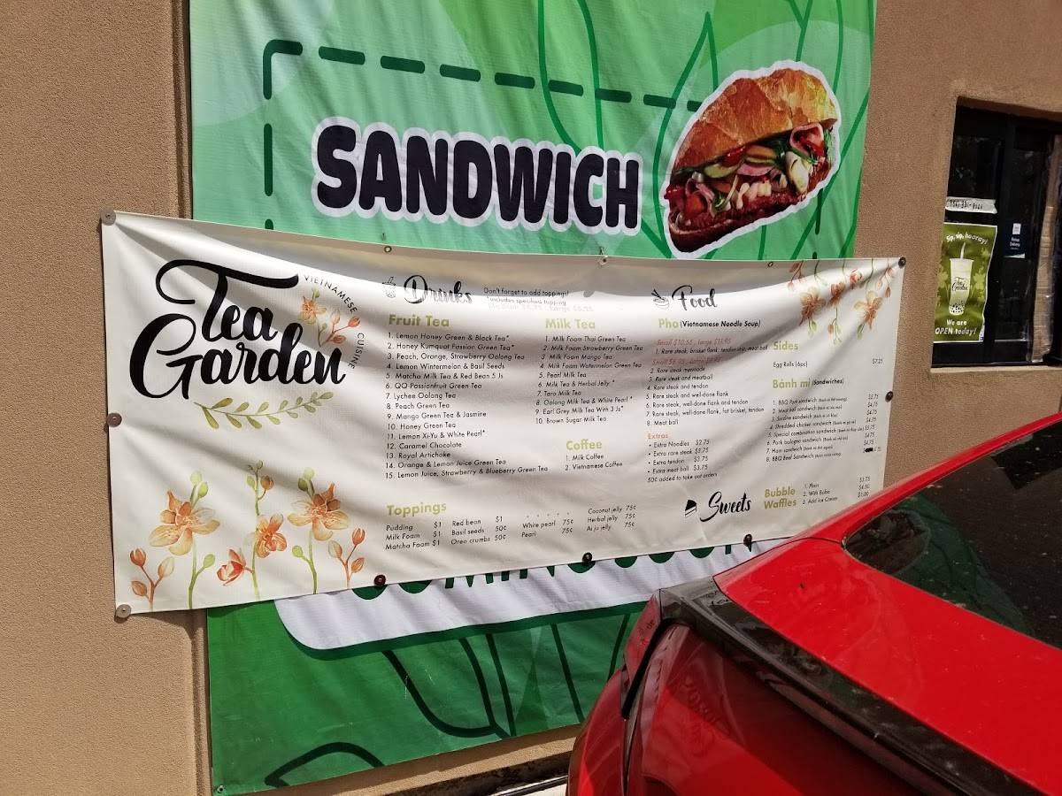 Menu at Tea Garden restaurant, McAllen, S Jackson Rd # 1