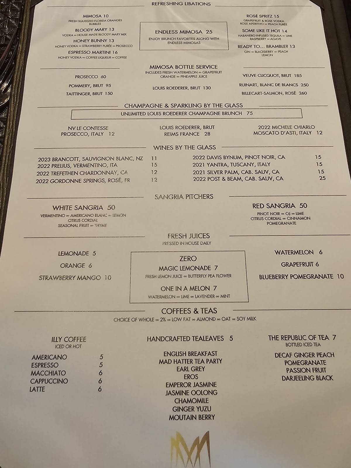 Menu at Meat Market Boca Raton Steakhouse, Boca Raton