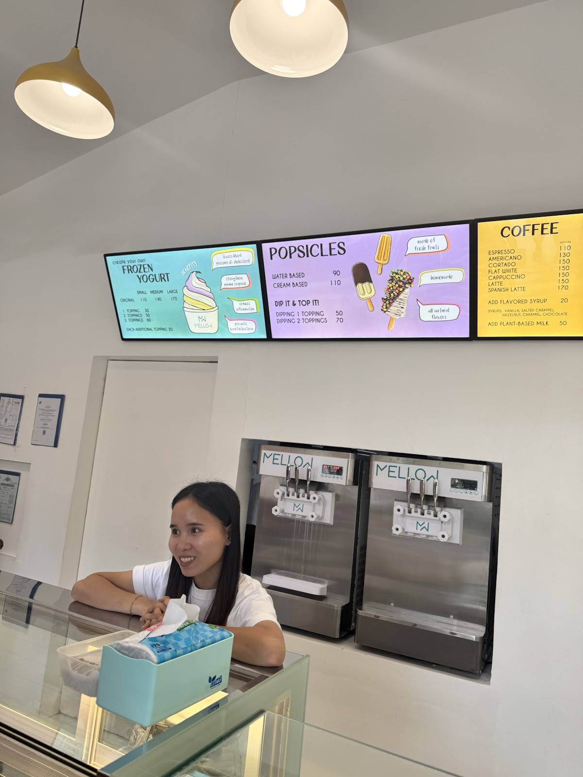 Menu at Mellow Frozen Yogurt & Popsicles cafe, Panglao