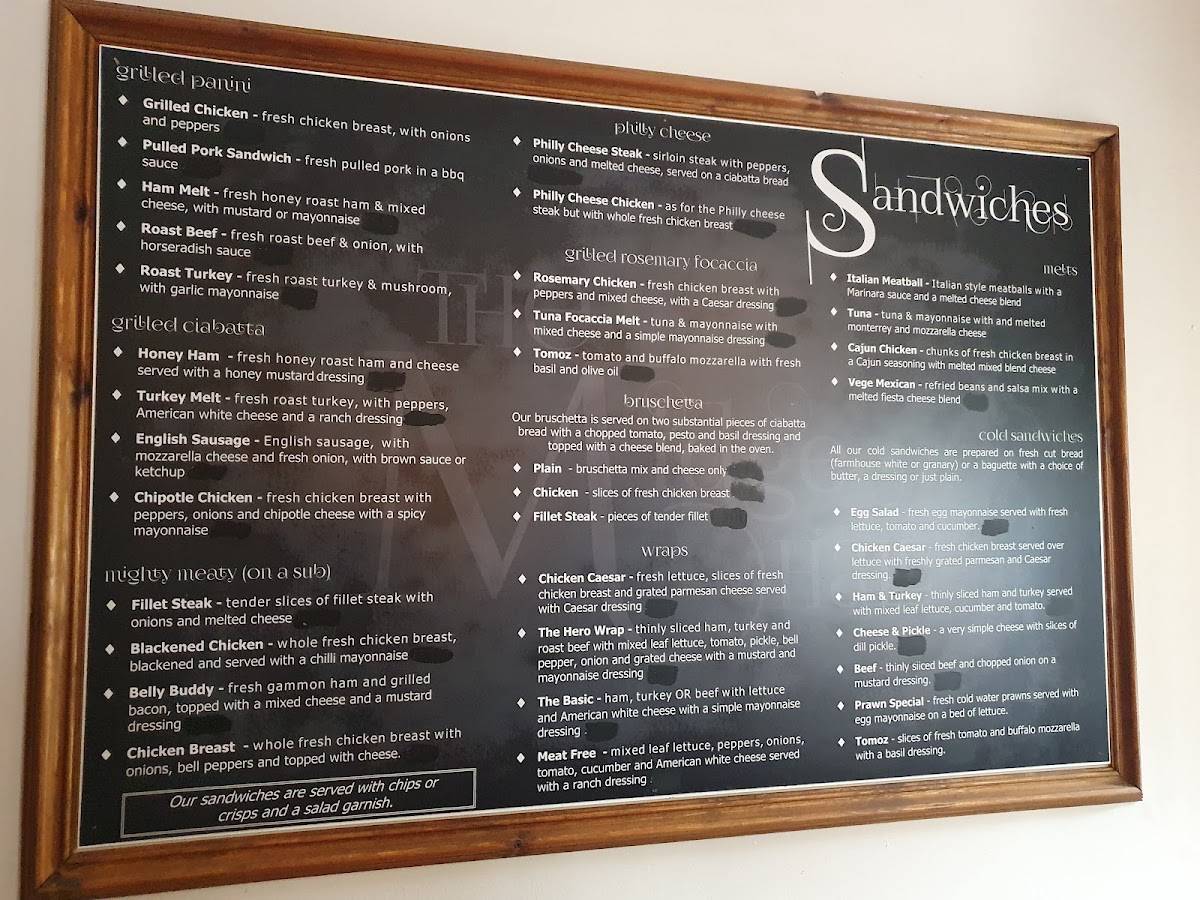 Menu at Midge Hall pub & bar, Leyland