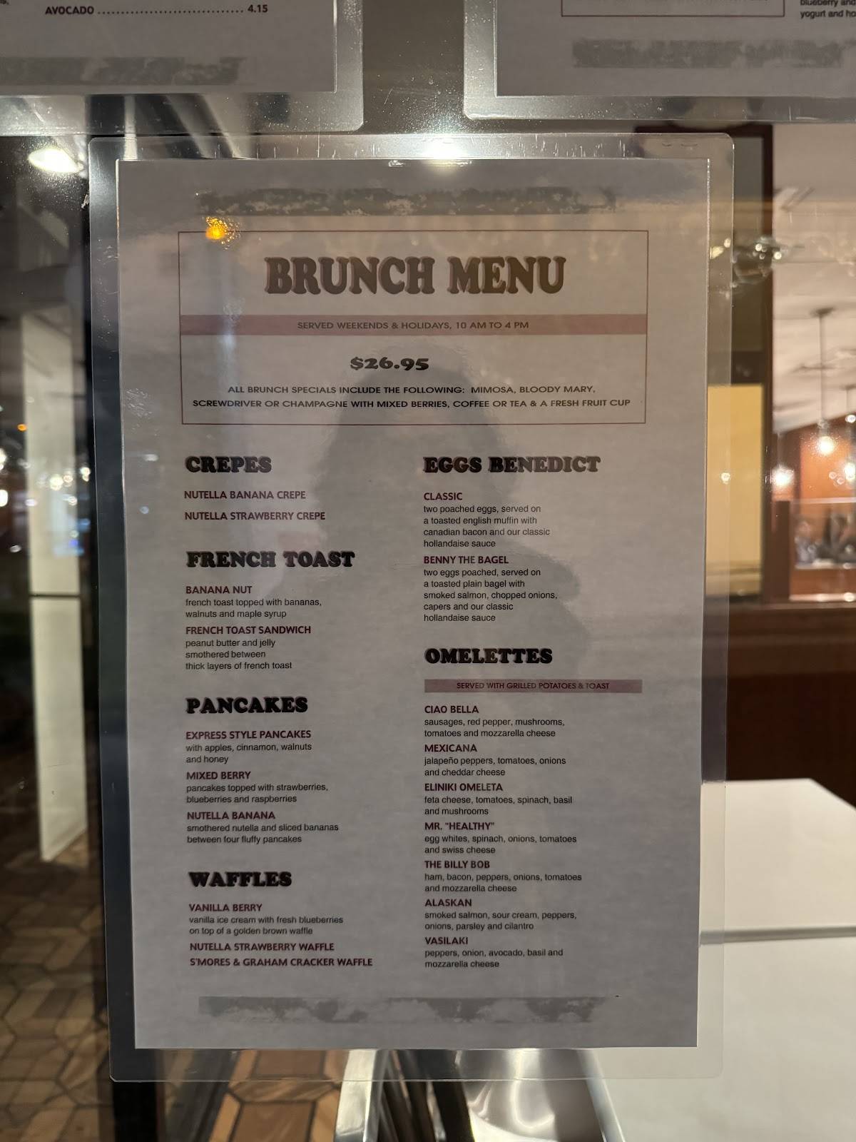 Menu at Midnight Express Diner restaurant, New York City, 2nd Ave