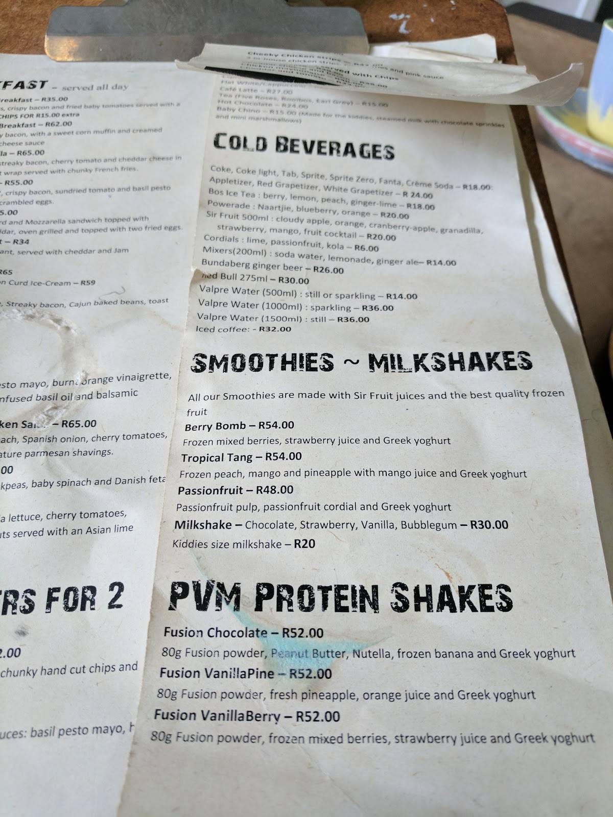 Menu at Create Red Barn - Irene, Olifantsfontein, 7 Nelson Road