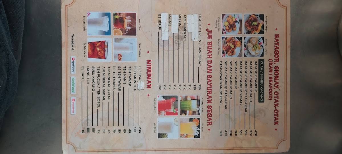 Menu at Mie Bandung Kejaksaan 1964 - Graha Raya restaurant, South Tangerang