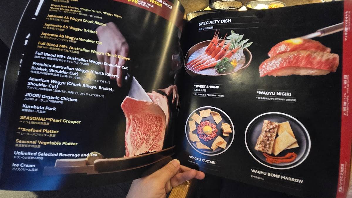 Menu at Mikiya Wagyu Shabu House restaurant, Las Vegas