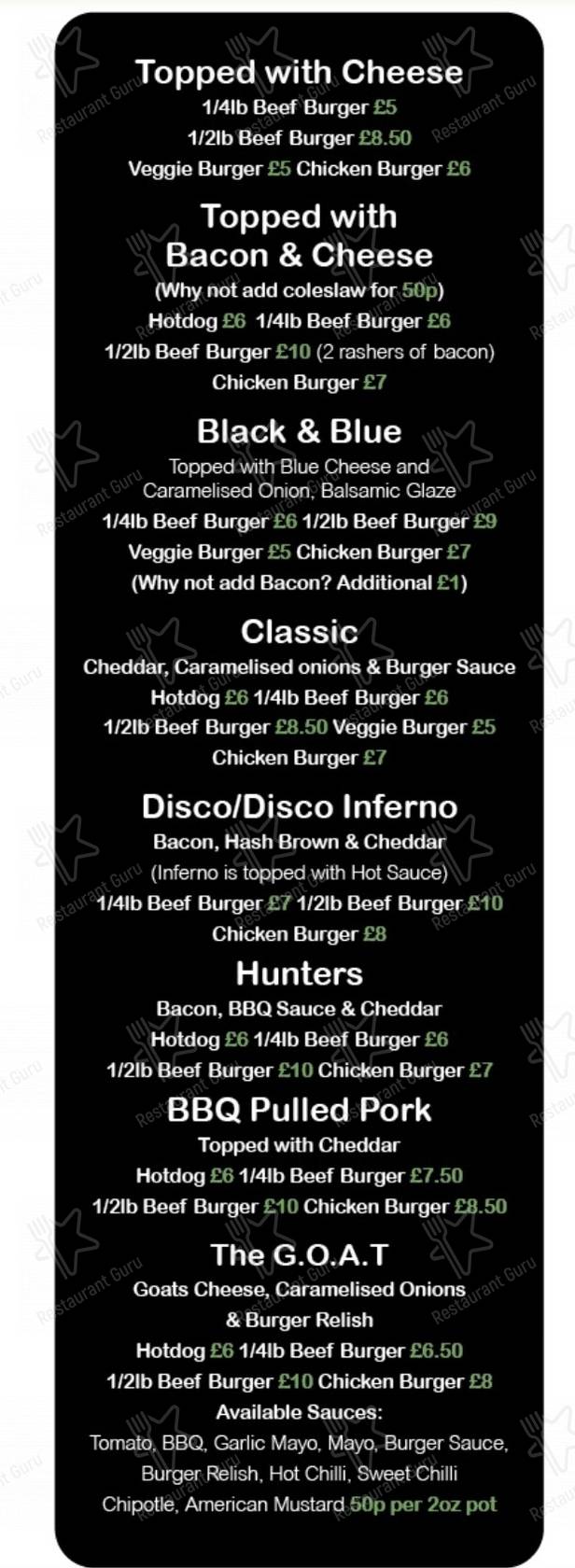 Menu at Mill St Kitchen cafe, Leek