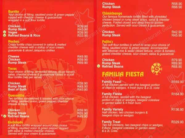 Menu at Mochachos Gateway Shopping Centre (Theatre of shopping ...