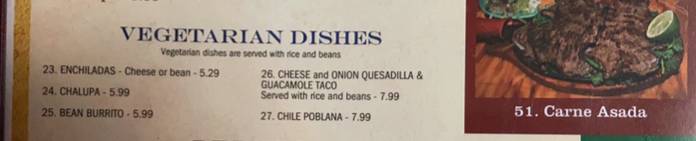 Menu at Monarcas Mexican Restaurant, Troy
