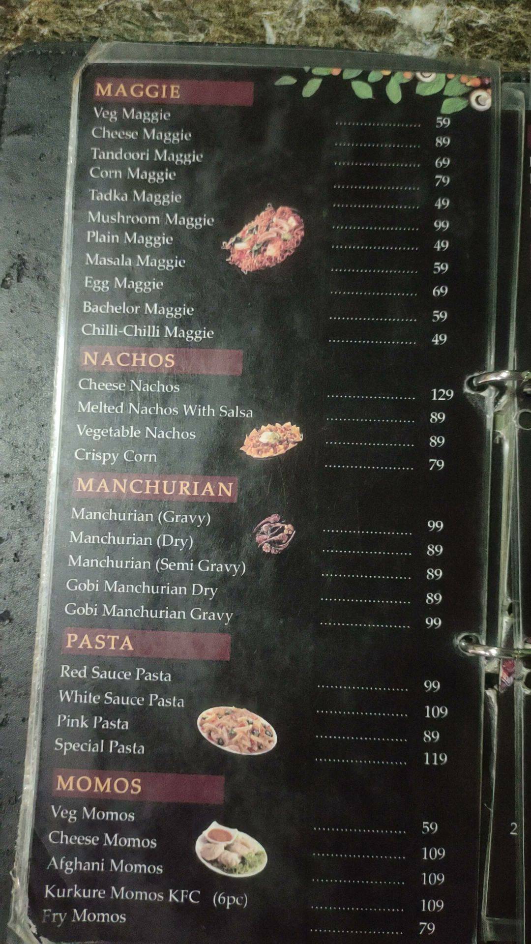 Menu at Moon Light Cafe & Club, Jaipur