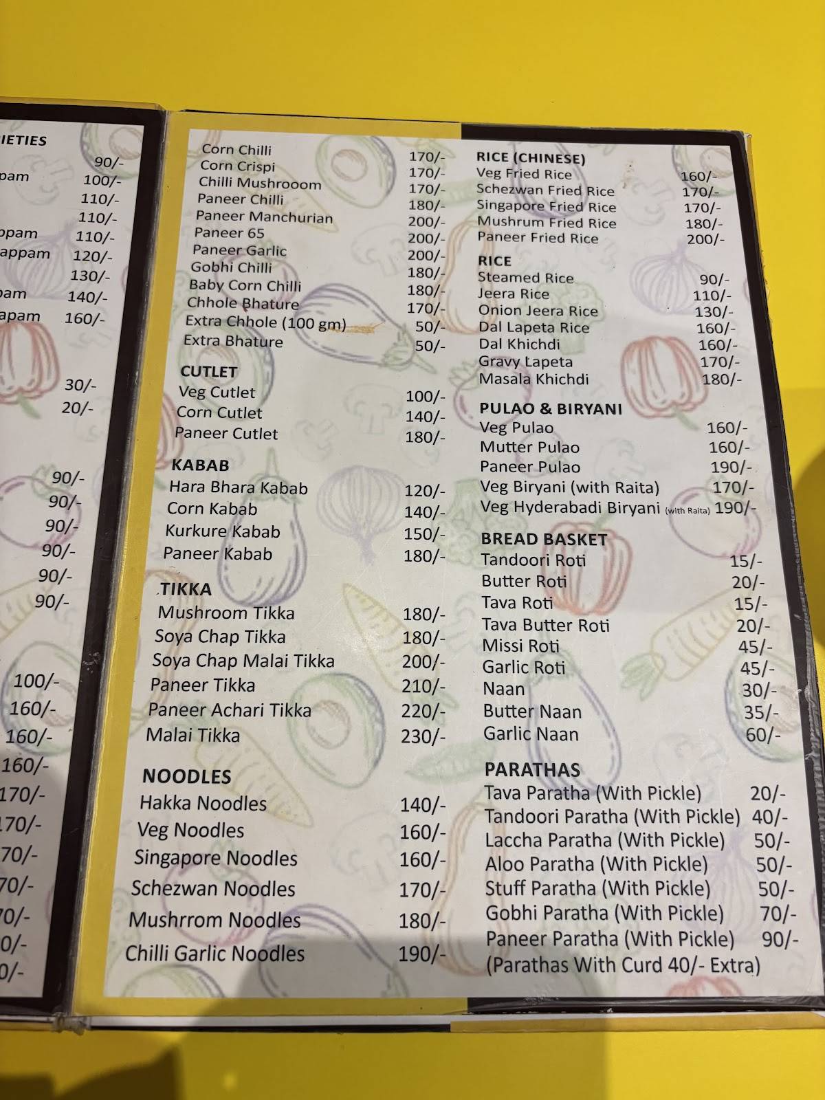 Menu at Mr. Idli Express, Durg
